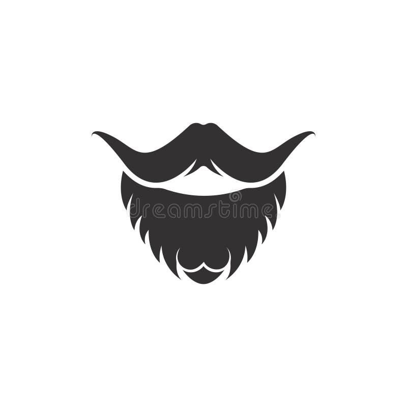 Beard Icon Logo and Mustache Vector Stock Vector - Illustration of ...