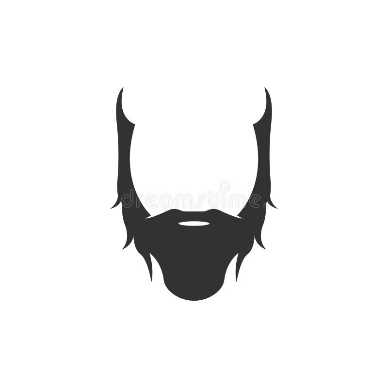 Beard Icon Logo and Mustache Vector Stock Vector - Illustration of ...