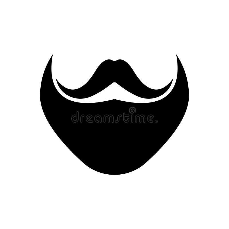 Beard Icon Logo and Mustache Vector Stock Vector - Illustration of icon ...