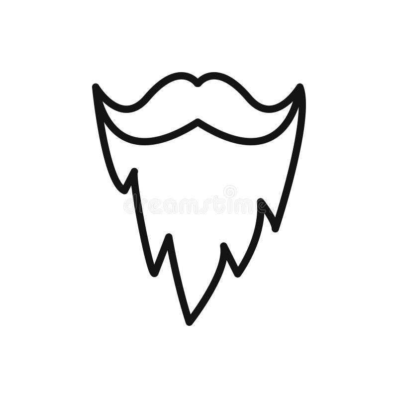 Beard Icon Vector Isolated Flat Vector Illustration for Web Stock ...