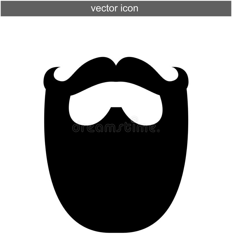 Beard Icon Vector Isolated Flat Vector Illustration for Web Stock ...