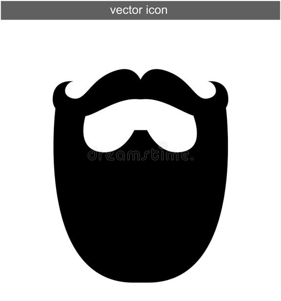 Beard Icon Vector Isolated Flat Vector Illustration for Web Stock ...