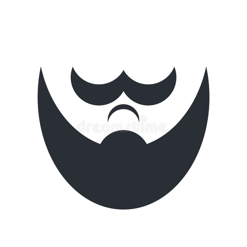 Beard Icon Vector Sign and Symbol Isolated on White Background Stock ...