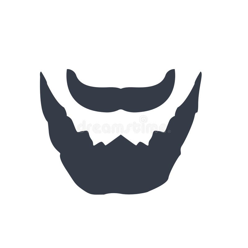 Beard Icon on a White Background, Vector Illustration Stock Vector ...