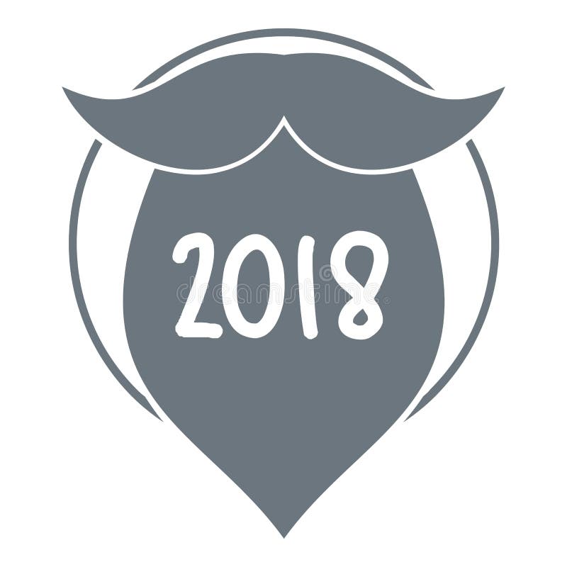 Beard Logo, Simple Gray Style Stock Vector - Illustration of costume ...