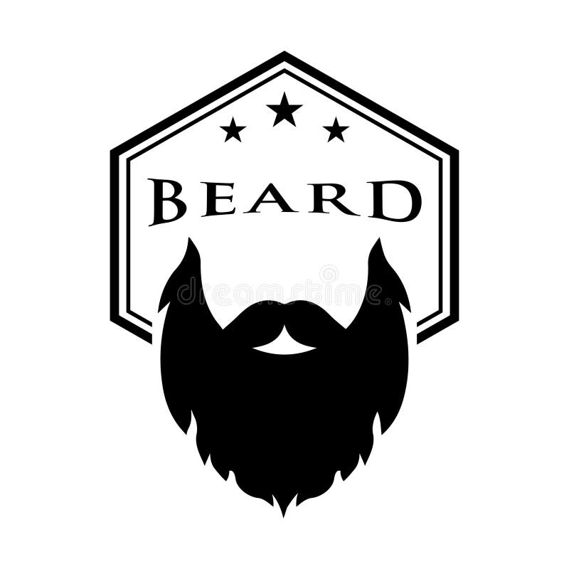 Beard Logo Vector Design Template Basic RGB Stock Vector - Illustration of salon, black: 337140484