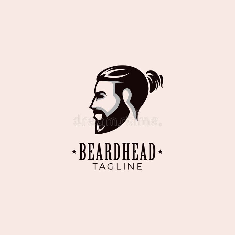 Beard Man Character Logo Template Stock Vector - Illustration of ...