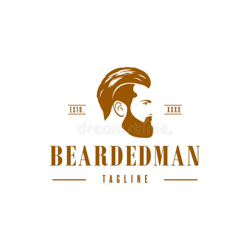 Beard Man Logo Vector Design Stock Vector - Illustration of fashion ...
