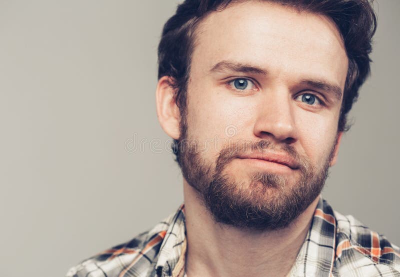 Beard Man Portrait Beautiful Eyes Stock Photo - Image of beard, adult ...