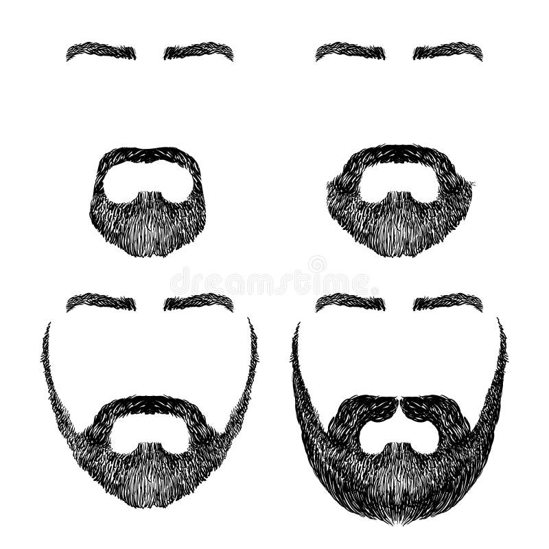 Beard, mustache, eyebrows stock vector. Illustration of mustache - 80593828