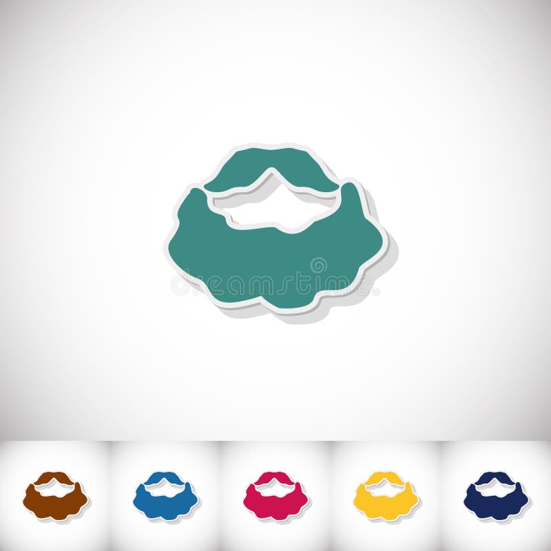 The beard of Santa A3 stock illustration. Illustration of christmas ...