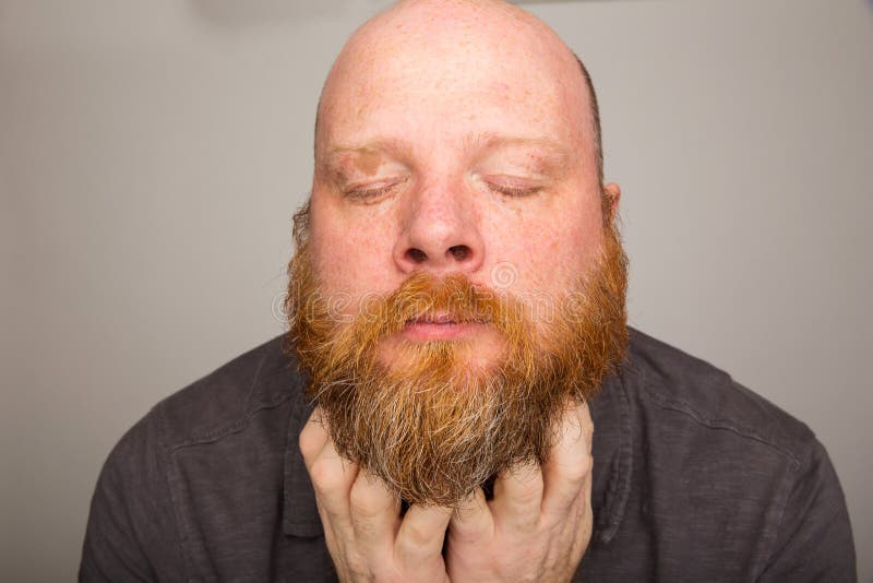 Beard scratching stock photo. Image of long, head, facial - 47605696