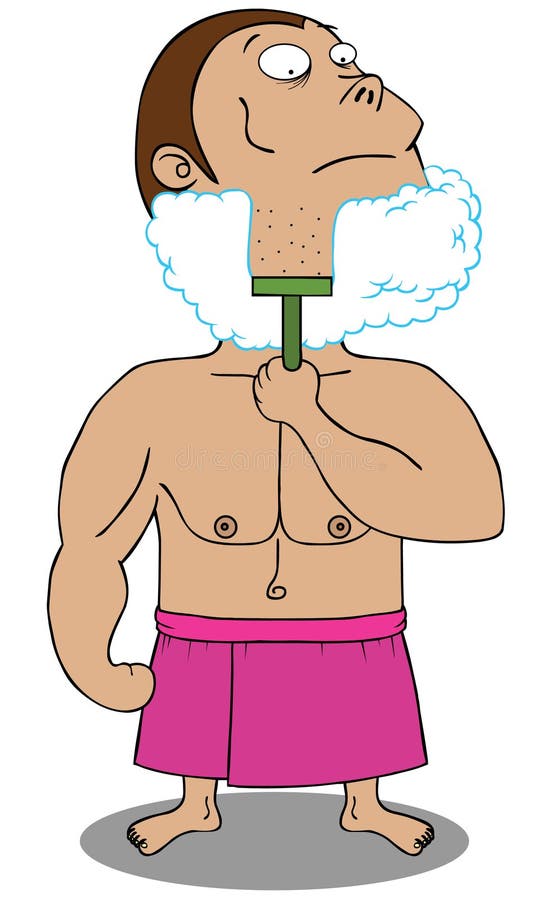 Beard Shaving Time stock vector. Illustration of manly - 26294261