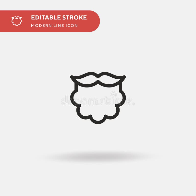 Beard Simple Vector Icon. Illustration Symbol Design Template for Web ...