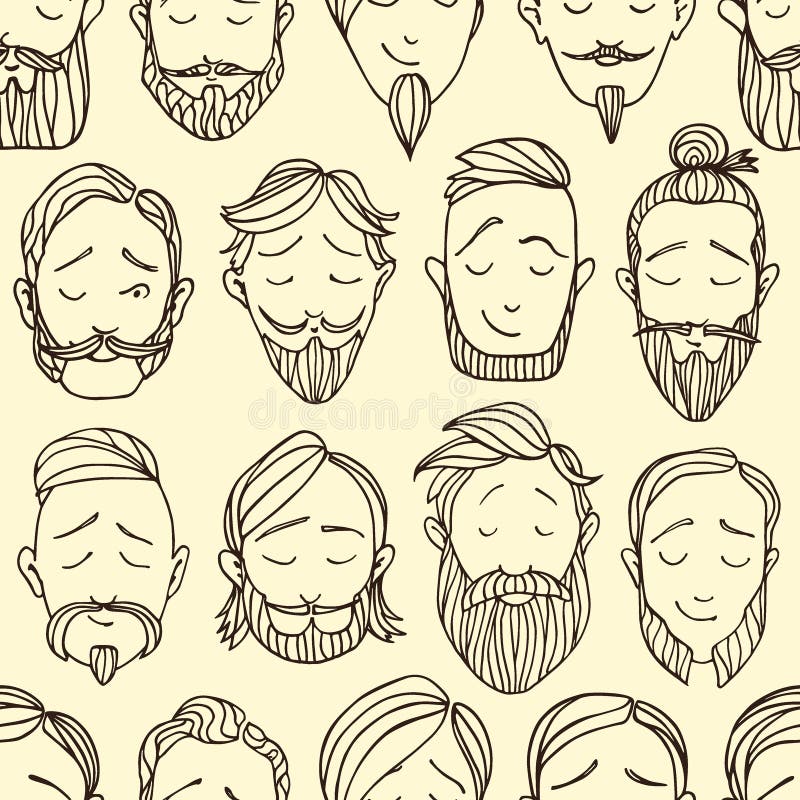 Beard styles pattern stock vector. Illustration of face - 76934675
