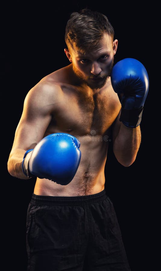 Bearded Fighter during Workout Stock Photo - Image of bandage, workout ...