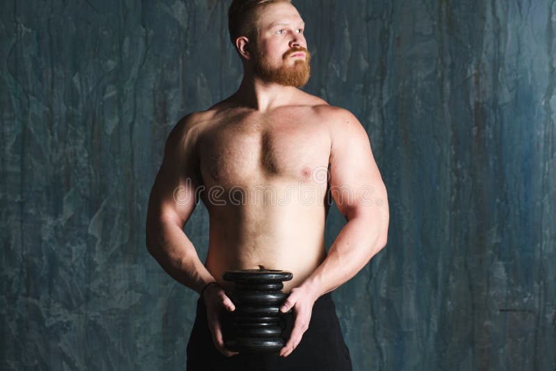 Bearded Bodybuilder in the Studio Stock Photo - Image of modern ...