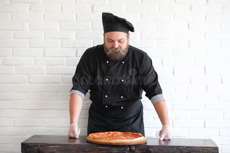Bearded Chef Chef Prepares Meals Stock Photo - Image of nutrition ...