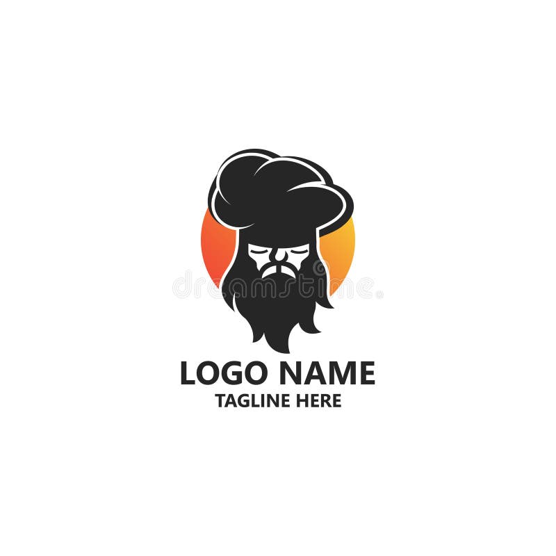 Bearded Chef Logo Design Vector Stock Vector - Illustration of eatery ...