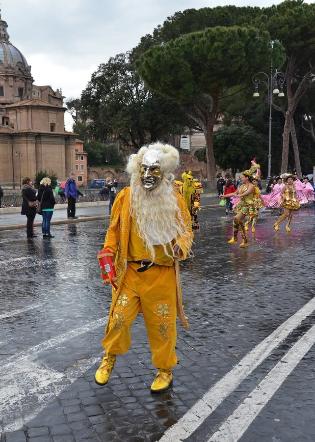 Bearded Clowns Show during the Carnival Editorial Stock Image - Image ...