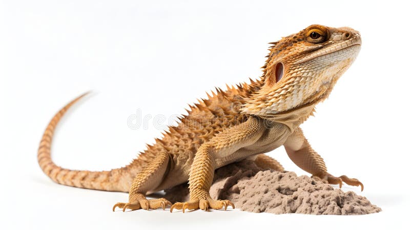 A Bearded Dragon in a Regal Stance Stock Illustration - Illustration of ...