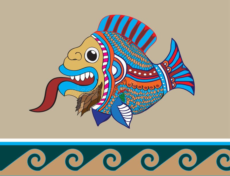 Bearded fish stock vector. Illustration of teeth, fins - 40313546