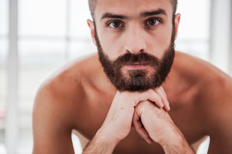 Bearded handsome. stock image. Image of hands, human - 45316911