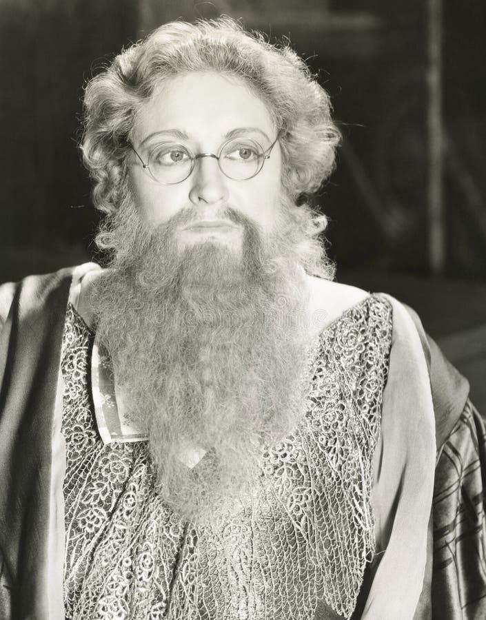 Bearded lady stock photo. Image of blackwhite, contemplation - 58627884