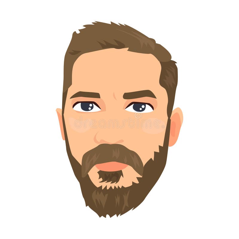 Bearded Male Icon. Colored Vector Element from Beards Collection. Creative Bearded Male Icon for ...