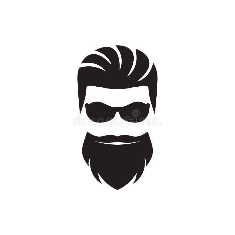 Bearded Man Icon Logo Design Template Stock Vector - Illustration of ...