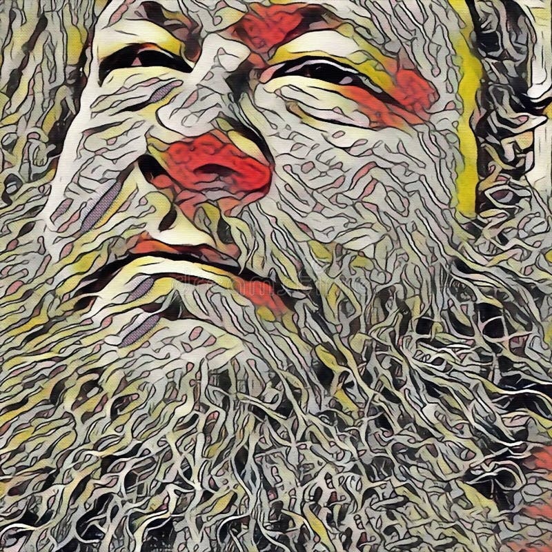 Bearded man stock illustration. Illustration of face - 156510698