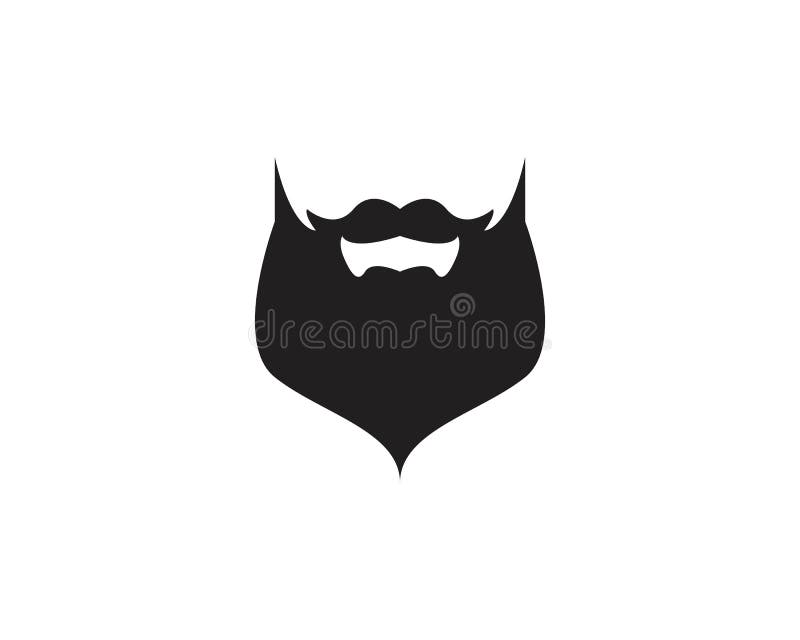 Bearded Man Logo Silhouette Stock Vector - Illustration of barber ...