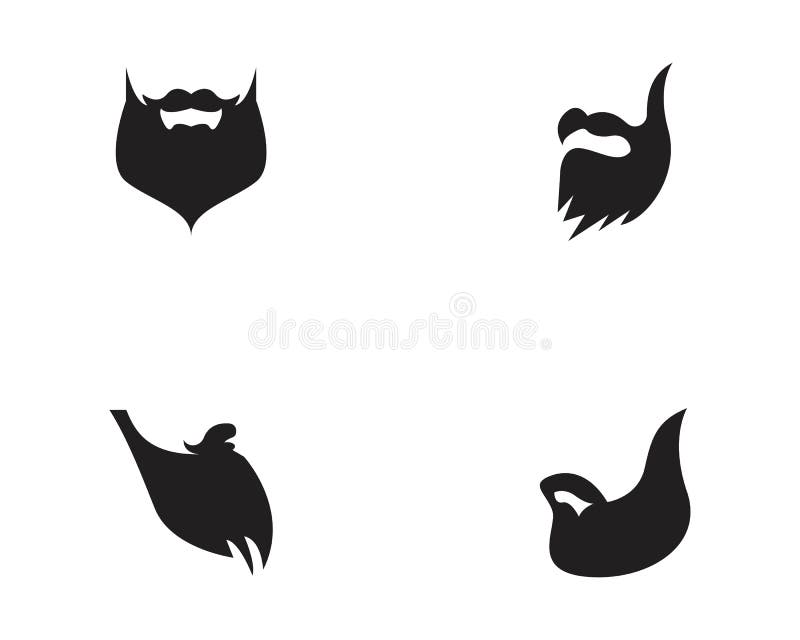 Bearded Man Logo Silhouette Stock Vector - Illustration of gentlemen ...
