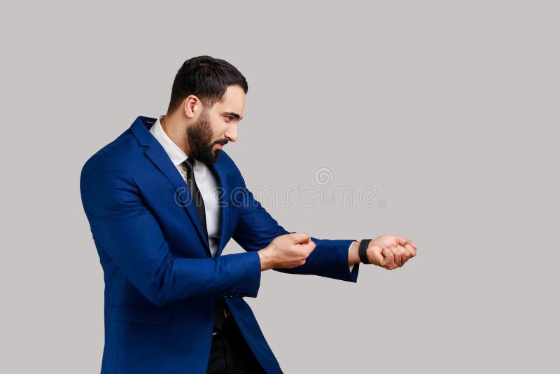 Bearded Man Looking Diligent and Strong, Standing in Attack or Pulling ...