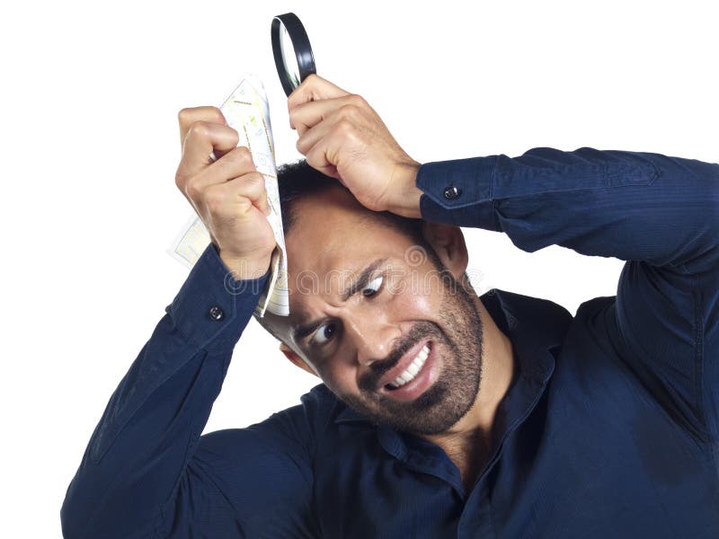 Bearded Man Map Magnifying Glass Stock Photos - Free & Royalty-Free ...