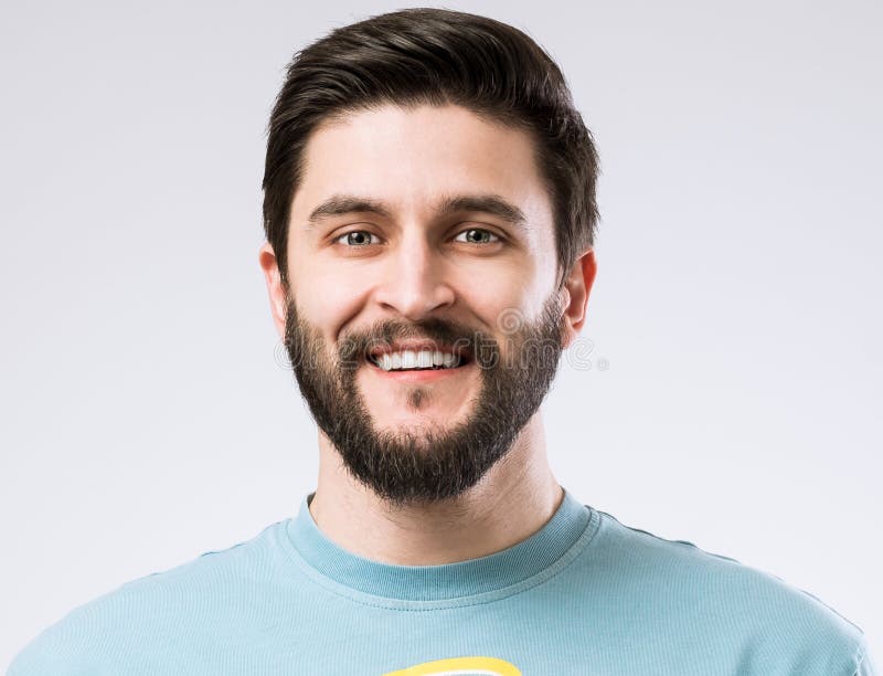 Bearded man portrait stock photo. Image of handsome - 100683628