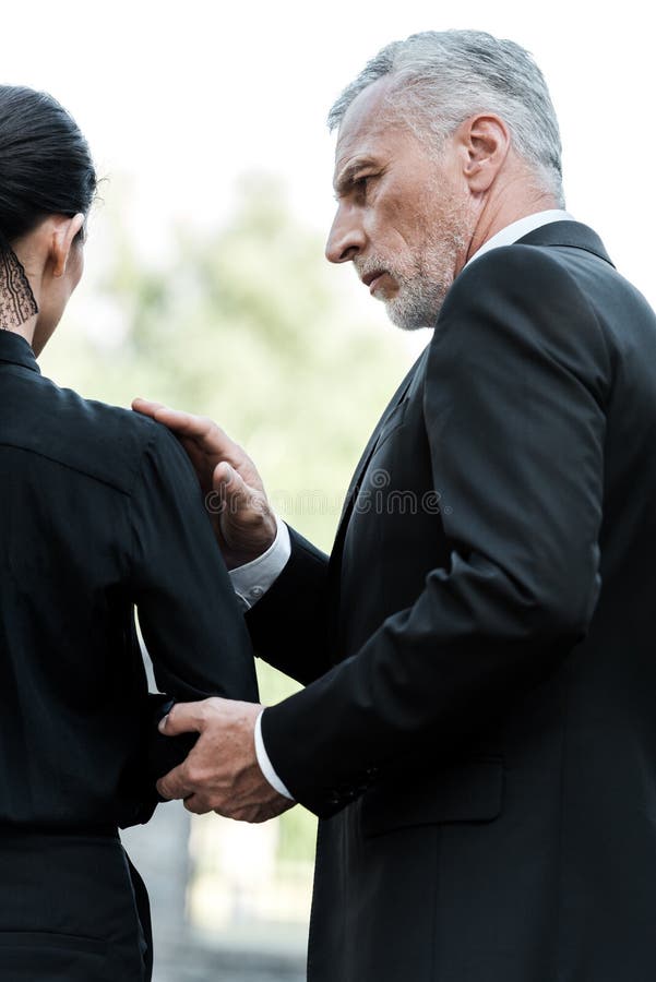 Woman at Funeral with Coffin Stock Photo - Image of relative, dying ...