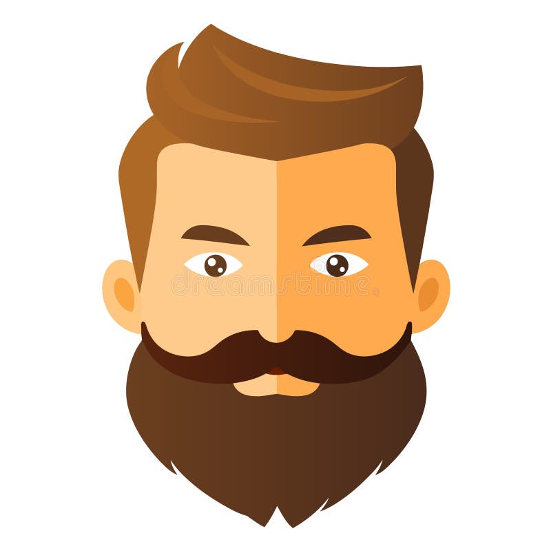23071002 - a bearded man stock vector. Illustration of isolated - 283905749