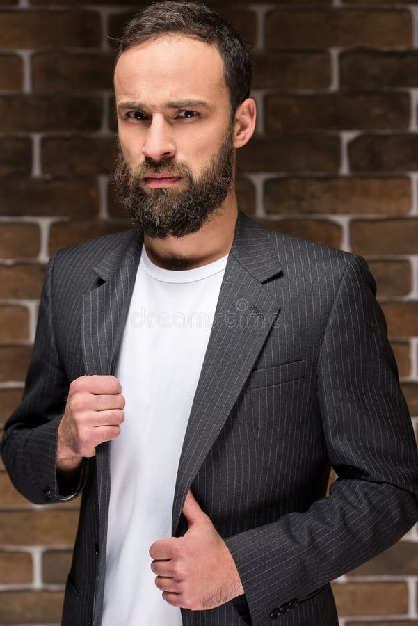 Bearded man stock photo. Image of handsome, male, hairstyle - 47934722