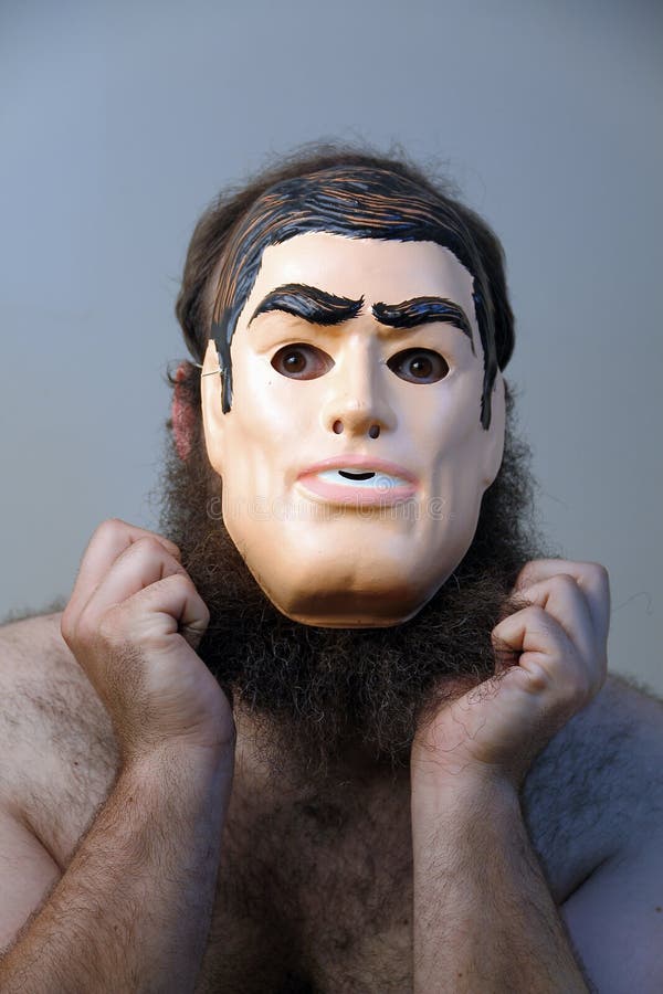 Bearded Mask stock photo. Image of eyes, danger, shirtless - 41966834