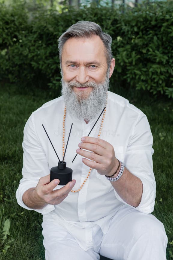 Bearded Master Guru with Aroma Sticks Stock Photo - Image of coach ...