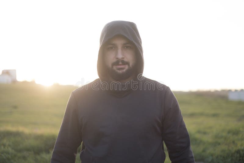 Bearded Runner Resting after Training Outdoors Stock Image - Image of ...