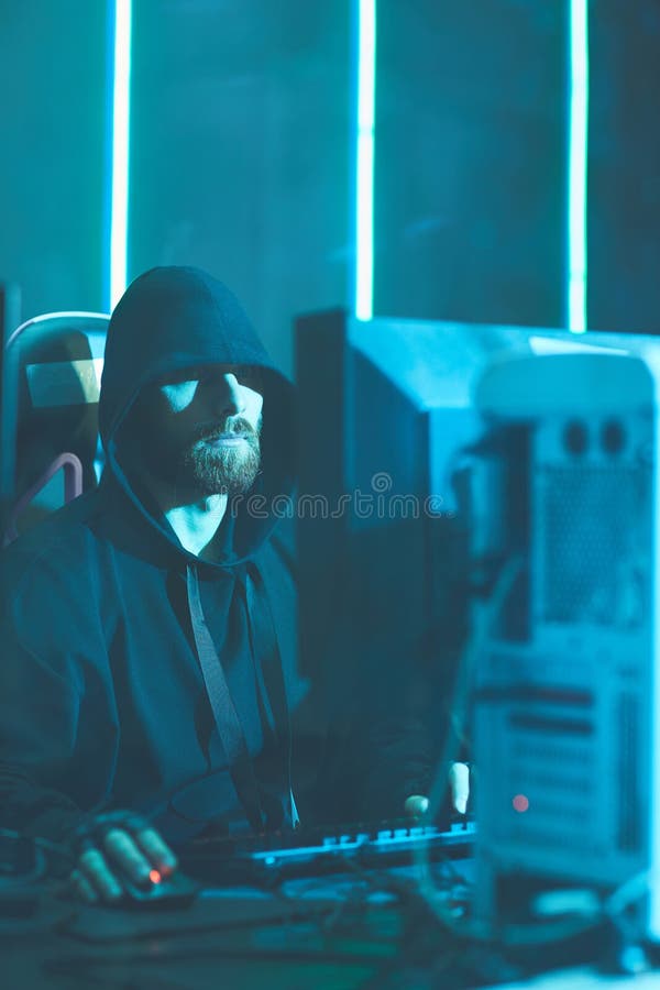 Bearded Software Engineer Working Like Zombie Stock Image - Image of ...