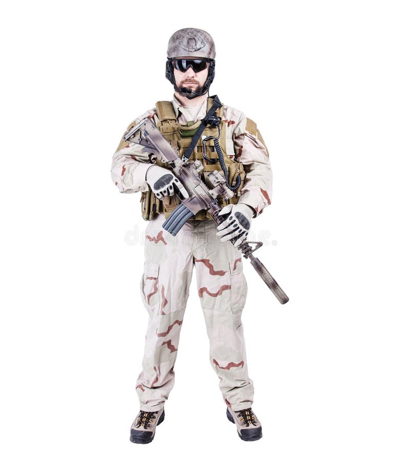 Bearded Special Warfare Operator Stock Image - Image of private, studio ...