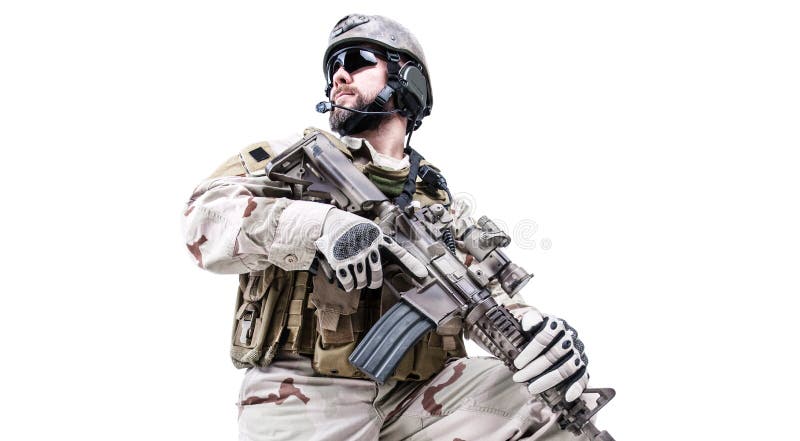 Bearded Special Warfare Operator Stock Photo - Image of studio, seals ...