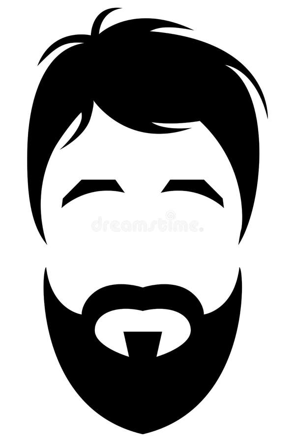 Bearded young man stock vector. Illustration of face - 48383798