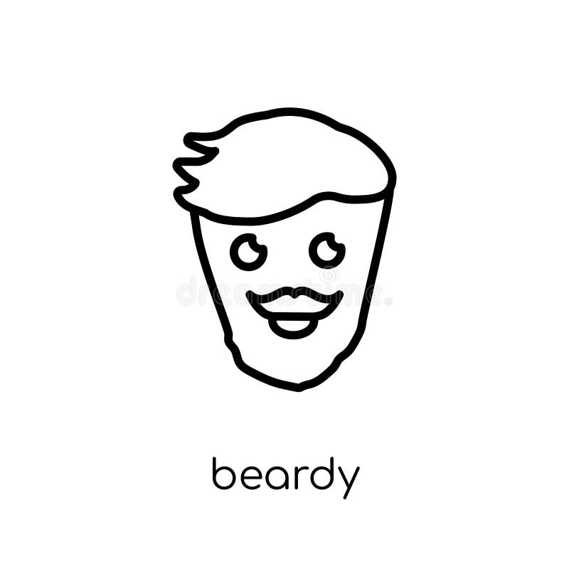 Beardy Icon. Trendy Beardy Logo Concept on White Background from Stock ...