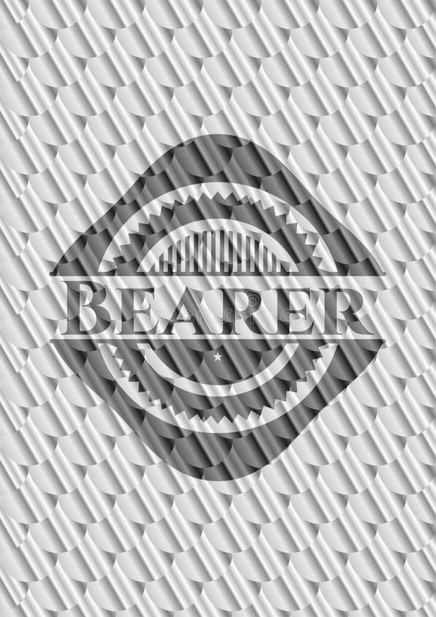 Bearer Silver Emblem or Badge. Scales Pattern. Vector Illustration ...