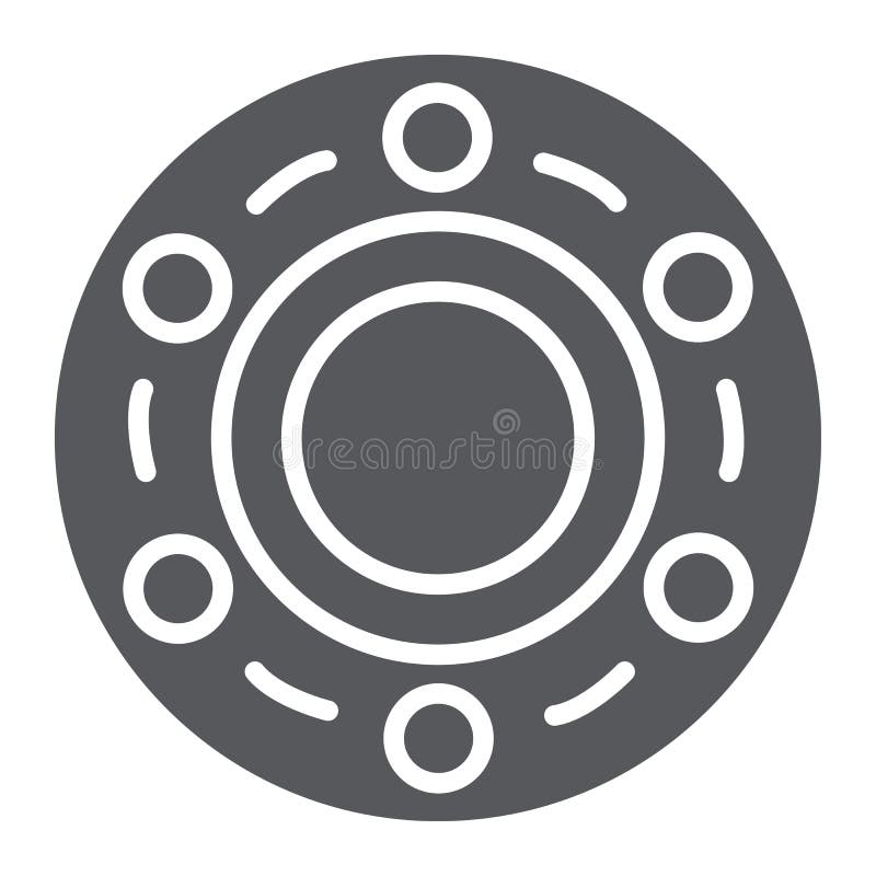 Bearing Line and Glyph Icon, Car and Vehicle, Wheel Sign, Vector ...