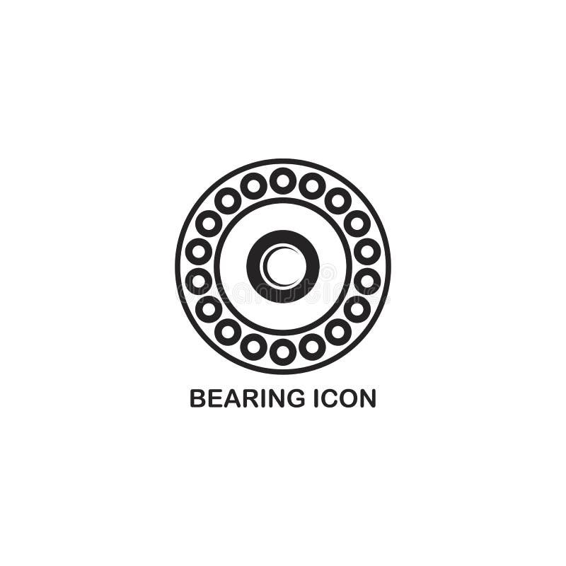 Bearing icon vector stock vector. Illustration of gear - 253834584